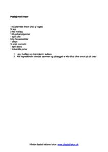 postej med linser - Diætist Iskov