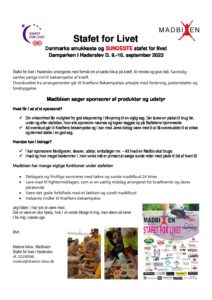 Stafet for Livet søger ressourcer til Madbixen, 2023 - Diætist Iskov