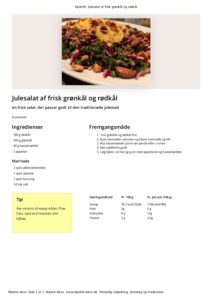 Julesalat af frisk grønkål og rødkål - Diætist Iskov