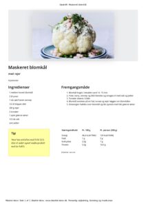 Maskeret blomkål - Diætist Iskov