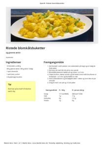 Ristede blomkålsbuketter - Diætist Iskov